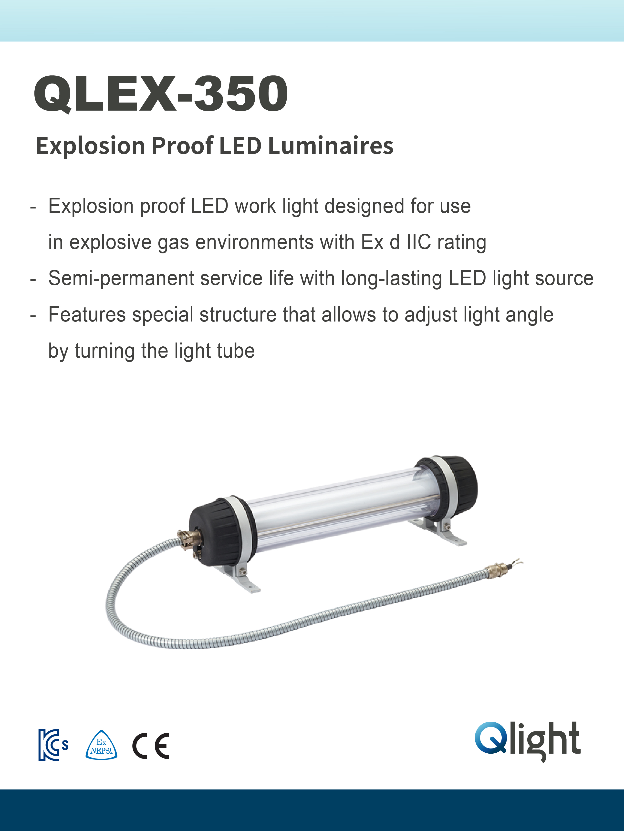 QLEX-350 | Qlight Explosion proof & ATEX / IECEx products